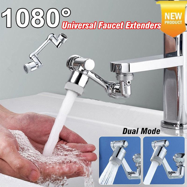 1PC/2PCS 1080° Swivel Robotic Arm Aerator Faucet Extender Wide Angle ...