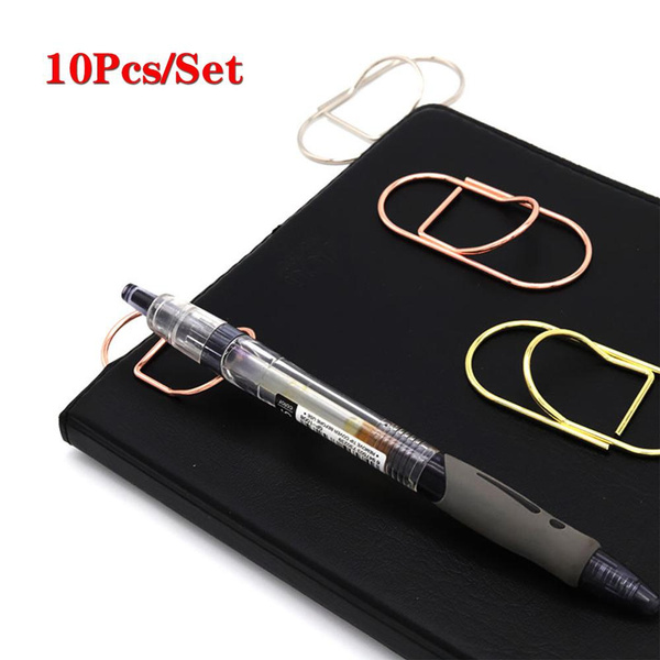 10pcs Pen Holder Clip Paper Clips Bookmarks Photo Memo Ticket Clip ...
