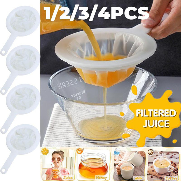 1/2/3/4Pcs Soy Milk Filter with Handle Fruit and Vegetable Juice Sieve ...