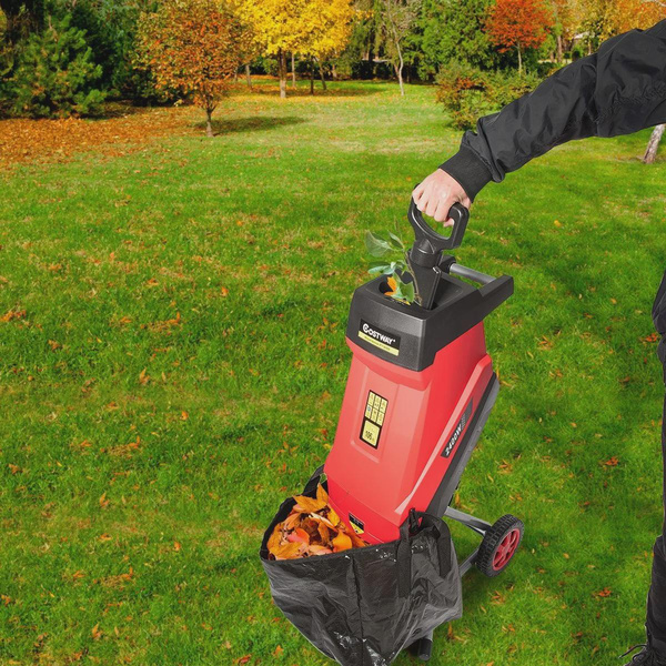2400 W Electric Chipper with 45 L Capacity Wheels and Overload ...