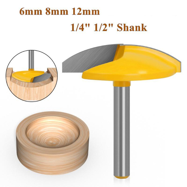 1 Piece 6mm 8mm 12mm 1/4" 1/2" Shank Small Round Bowl Router Bit ...