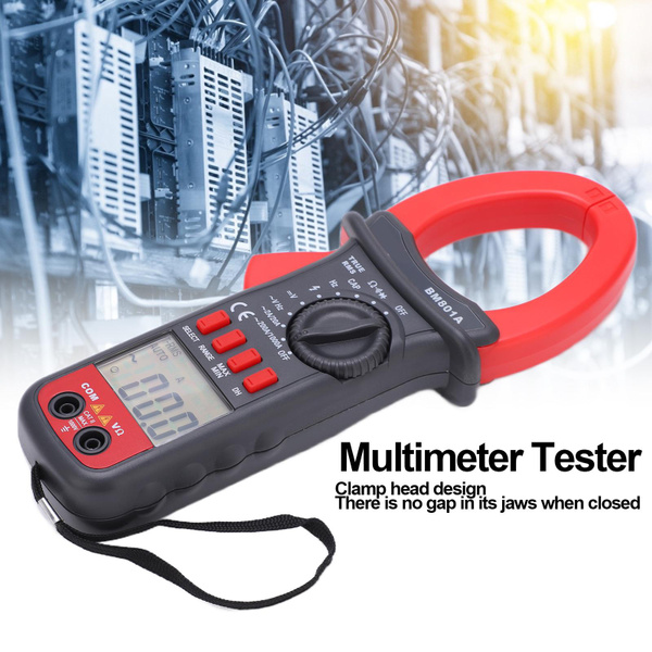 BM801A LCD Clamp Meter ABS AC DC Multifunction High Accuracy Handheld ...