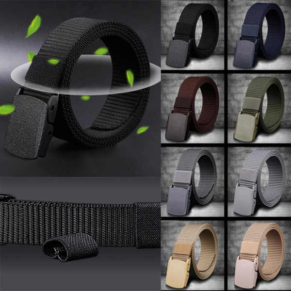Men's Fashion Outdoor Sports Belt Military Nylon Adjustable Belt Waist ...