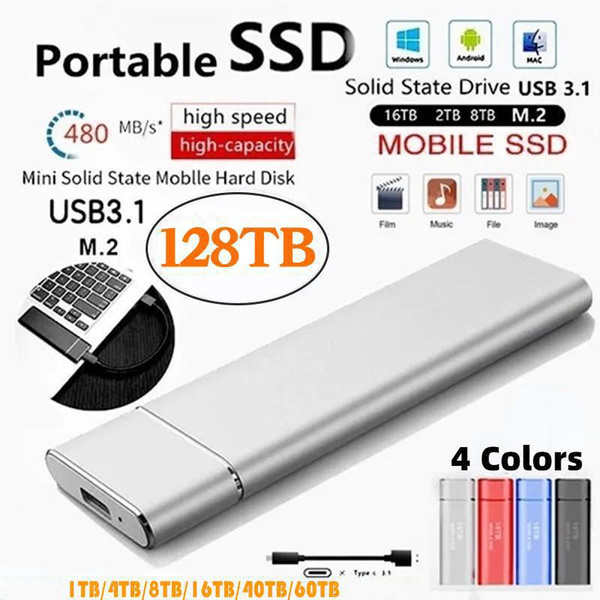 1TB/4TB/8TB/16TB/40TB/60TB/128TB High Speed Mobile External Hard Drive ...