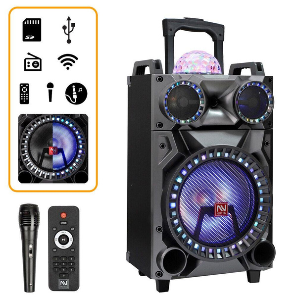 12 inch Portable Party Bluetooth Speaker System Subwoofer Stereo With ...