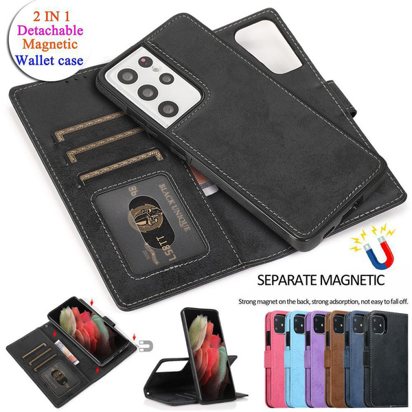 Retro Removable Detachable 2in1 Wallet Flip Phone Case Cover For ...