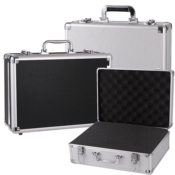Aluminum Alloy Frame Protective Case Storage Box with DIY Sponge ...