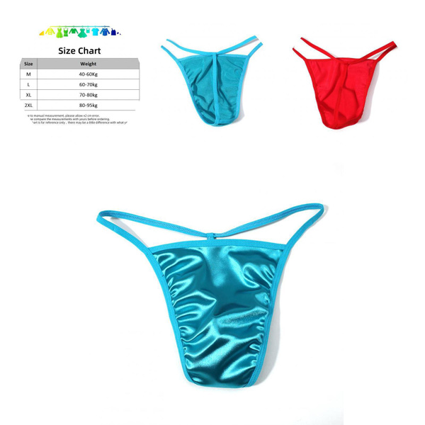 Men Thong Charming Solid Color Stretchy Breathable Men Briefs Daily ...