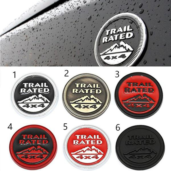Trail Rated 4X4 3D Emblem Badge For Wrangler Patriot Grand Cherokee ...
