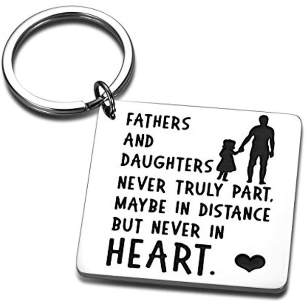 Father Daughter Keychain Birthday Wedding Gifts from Daughter to Dad ...