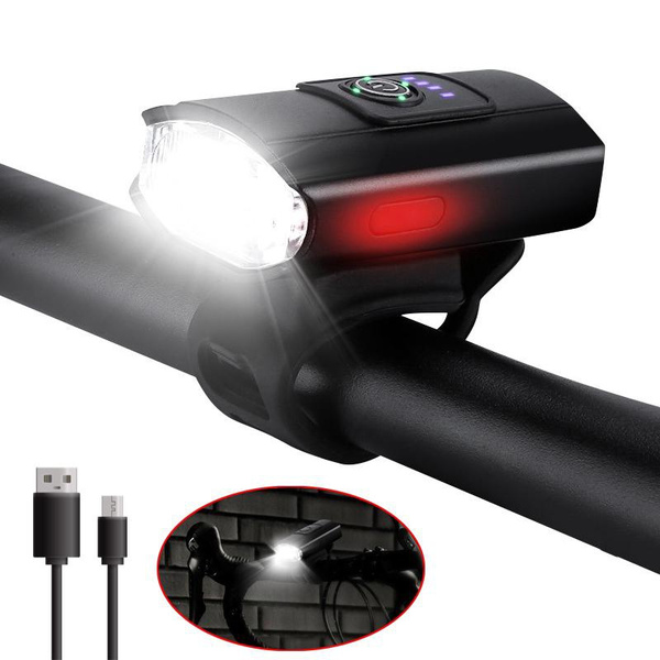 USB Rechargeable Bicycle Headlight for Road Commuting, Front Bike Light ...
