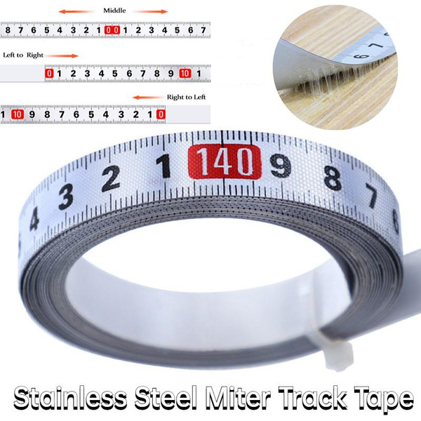 Stainless Steel Miter Track Tape Measure Self Adhesive Metric Scale ...