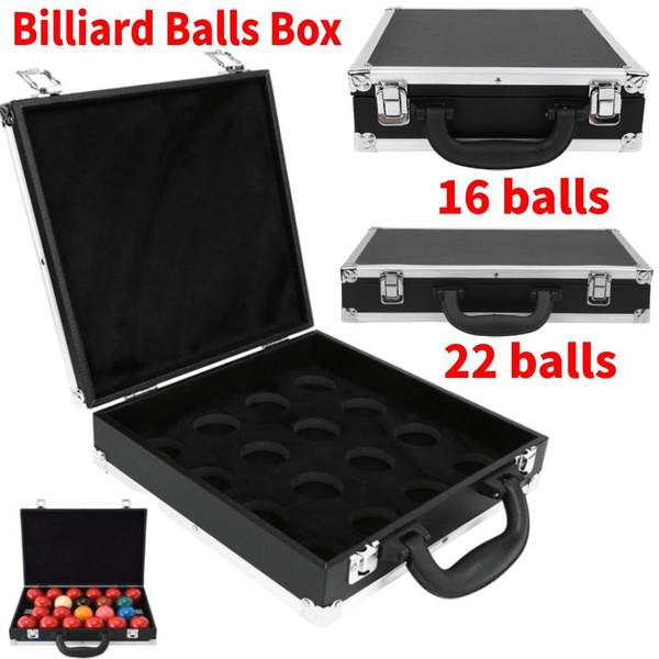 Billiard Balls Storage Box Billiards Snooker Pool Carrying Case With ...