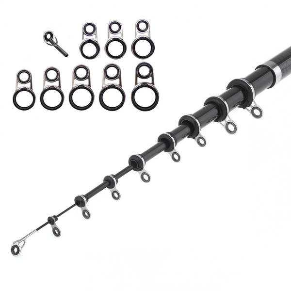 9pcs/lot 8# 10# 7-15mm Fishing Rod Guide Tip Ceramics Rings for High ...