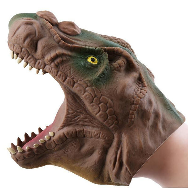 Soft Hand Puppet Rubber Realistic Tyrannosaurus Rex Dinosaur Hand ...