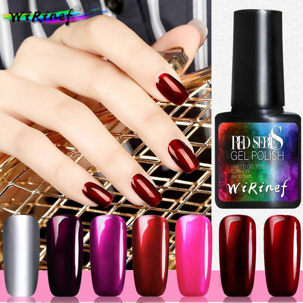 8ml Metallic Gel Nail Polish Mirror Effect Soak Off UV Gel Varnish Semi ...