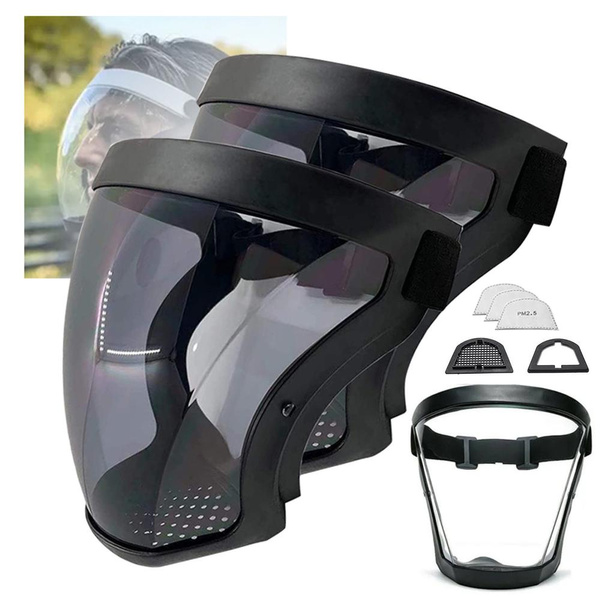 Transparent Full Face Shield Splash-proof WindProof Anti-fog Mask ...