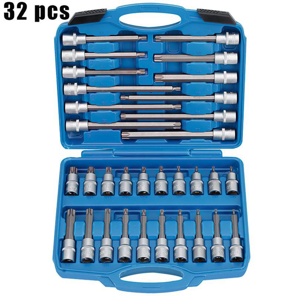 1/2 Inch Socket Wrench Set 32PCS Internal Torx Nut Bits Car Tool Set ...