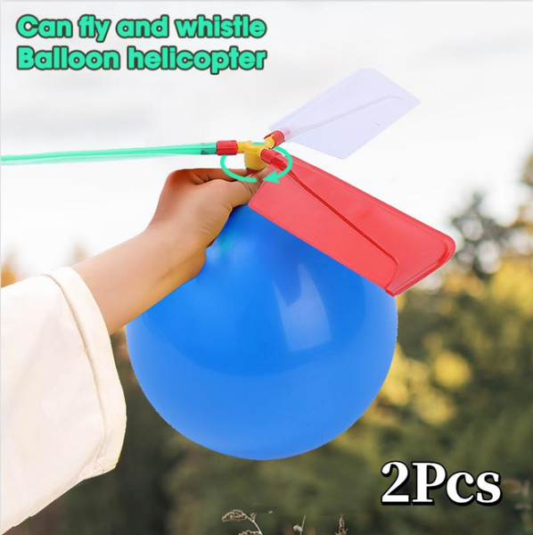 2Pcs Air Balloon Helicopter Toy Funny Balloon Outdoor Helicopter Flying ...