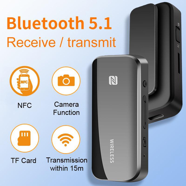 Bluetooth 5.1 Audio Receiver Transmitter NFC TF Card Wireless Adapter ...