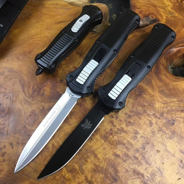 2023 NEW Benchmade Dagger AUTO OTF Knife D2 Satin Double Edge Blade ...