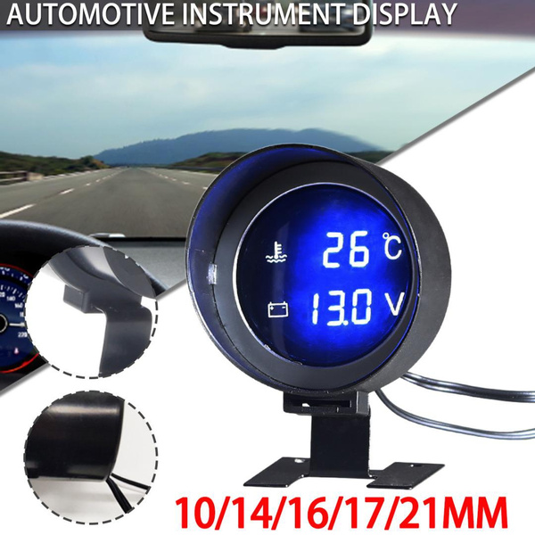 Newly 12/24V Car LED Digital Voltmeter Water Temperature Gauge Meter ...