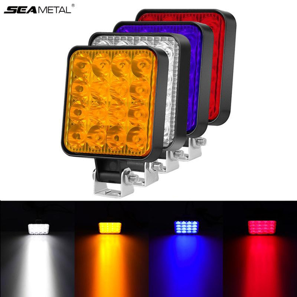 SEAMETAL 1PC Car Work Light LED Bar 48W Offroad Work Light 12V Auto ...