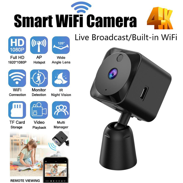 Built-in WiFi 1080P/4K HD Camera IP Cam Home Security Mini Wireless ...