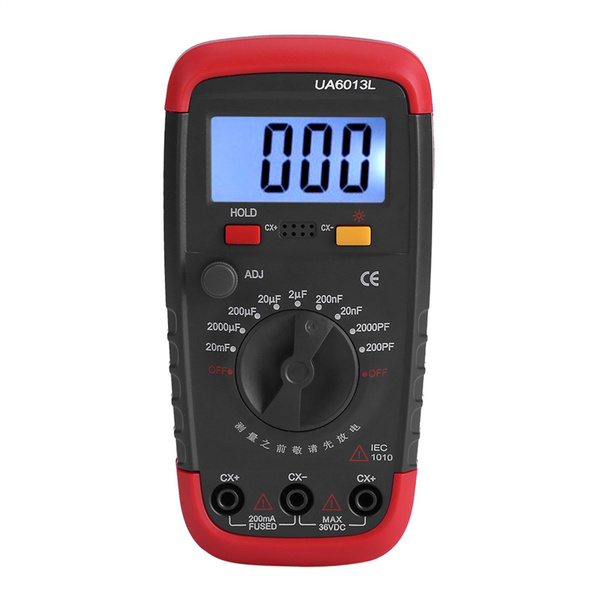 Capacitance Meter, Capacitor Tester, Capacimeter, LCD Portable Battery ...