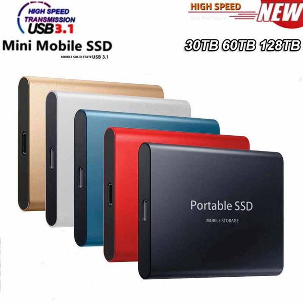 NEW Portable SSD Type-C USB 3.1 1TB 6TB 16TB 30TB 60TB 128TB SSD Hard ...