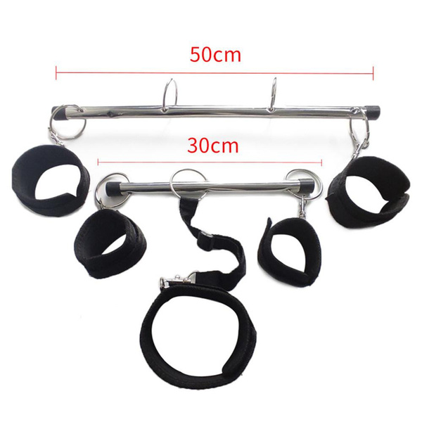 BDSM Bondage Kit Spreader Bar Handcuffs Ankle Cuffs Fetish Restraints ...