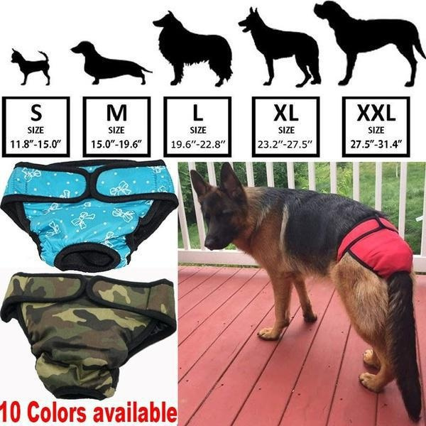 Premium Dog Diapers Female Male with Velcro Washable Reusable Sanitary ...