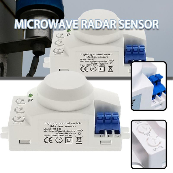 New Microwave Sensor Switch 5.8ghz HF 220-240V LED 360° Radar Motion ...