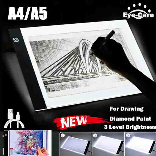 2023 New Upgrade 5D Diamond Painting A5/A4 LED Light Pad - Tracing Light Box for Drawing ...