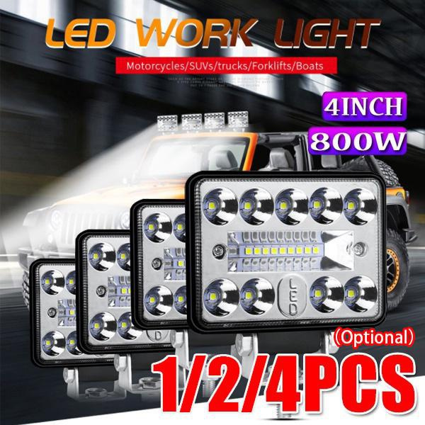 (1/2/4 PCS)New Upgrade Super Bright 4 X 4 Inch LED Work Lights 800W ...