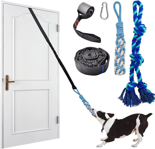 KATOLK Door Anchor Dog Hanging Bungee Tug Toy for Small Dog Pull Rope ...