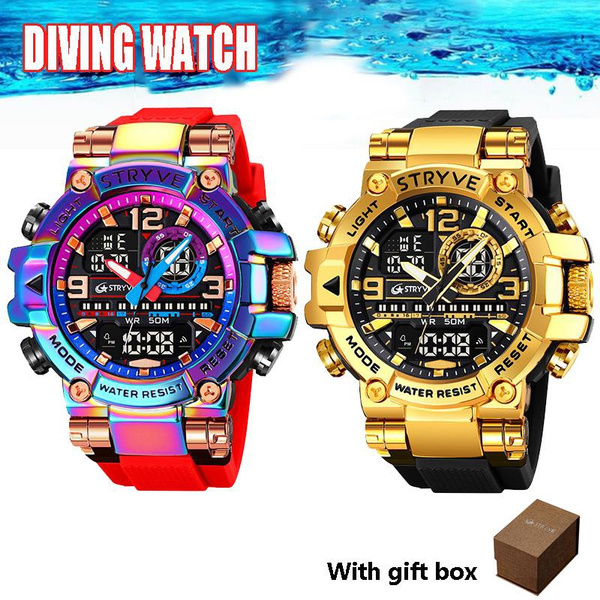 Fashion Men's Sport Watches Short Resistant 50M Waterproof Wristbatch ...