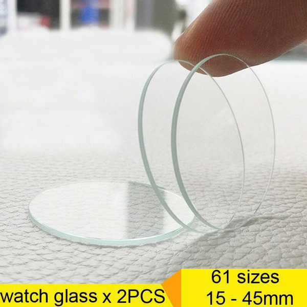 2PCS Round Watch Glass Crystal 15-45mm Smart Watch Replacement Glass ...
