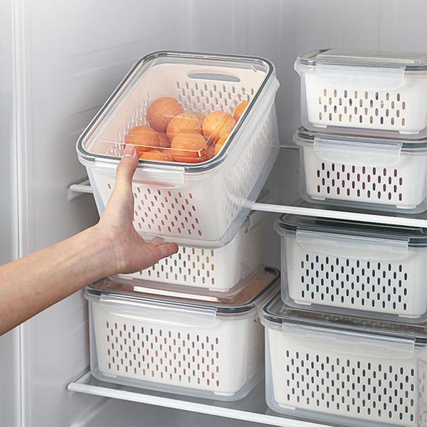 Refrigerator Storage Box Fridge Organizer Fresh Vegetable Fruit Boxes ...