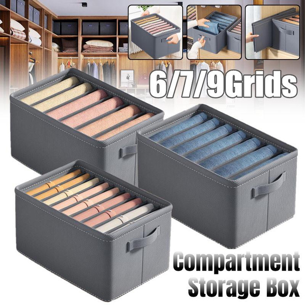 6/7/9 Grids Storage Box Built-in PP Board Hard Foldable Compartment ...