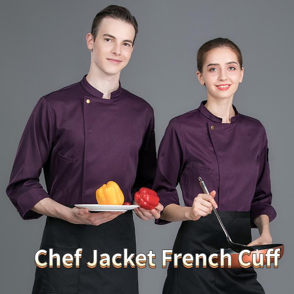 Chef Jacket for Men Women Restaurant Waiter Uniform Kitchen Cook Coat ...