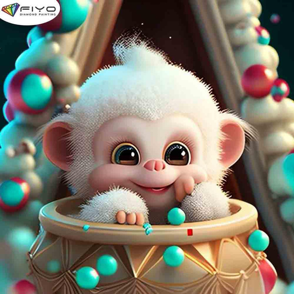 FIYO Lovely Monkey Diamond Painting Kits For Adults DIY 5D Diamond ...