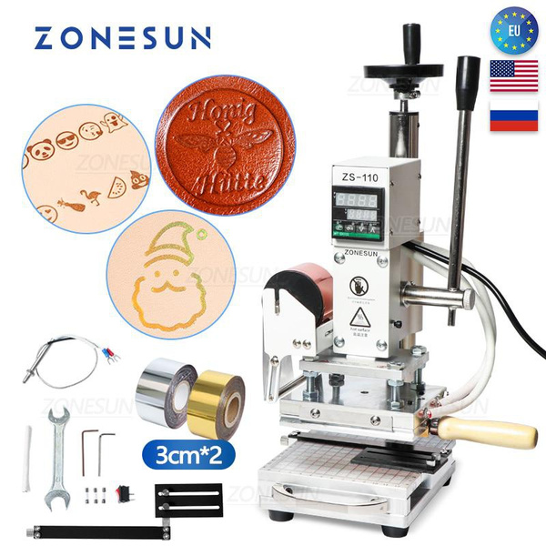 ZONESUN ZS-110 Aluminum or Iron Plate Hot Foil Stamping Machine Adjust ... ZONESUN ZS-110 Aluminum or Iron Plate Hot Foil Stamping Machine Adjust ...