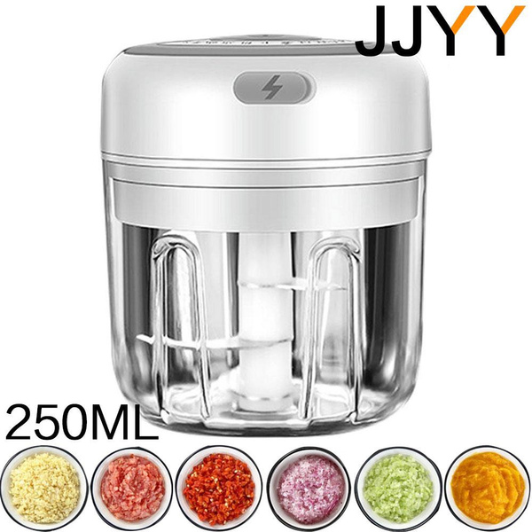 JJYY New 250ML Electric Garlic Press Intelligent Electric Mini Food ...