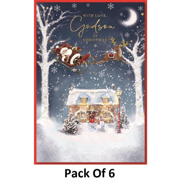 Simon Elvin Godson Santa Claus Christmas Card (Pack of 6) | Wish