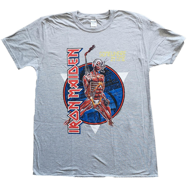 Iron Maiden Unisex Adult Somewhere In Time T-Shirt | Wish Iron Maiden Unisex Adult Somewhere In Time T-Shirt | Wish
