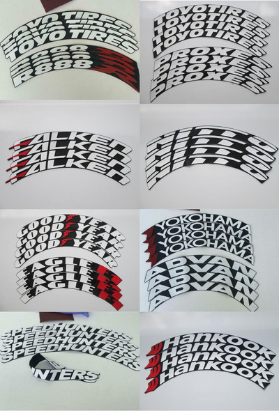 Tire Stickers Tyre Lettering Car Rubber Decal Kit 1 Inch 15"-24" | Wish