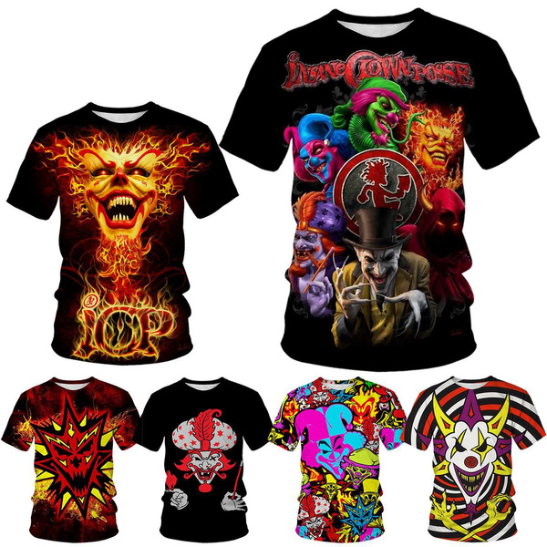 2023 New Men's Fashion Insane Clown Posse Icp Joker Cards 3D Printed T-shirt | Wish