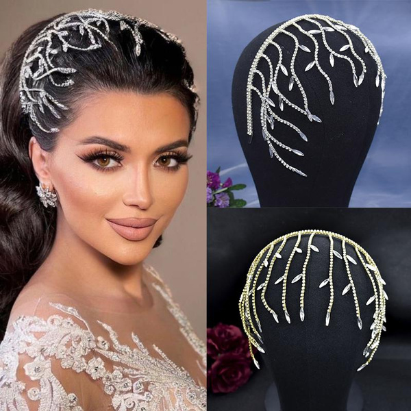 1Pcs Wedding Headpiece for Bride Crystal Rhinestone-Forehead Hairband ...
