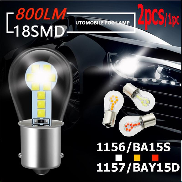 2pcs 1Pc 3030 Chips 18SMD 1156 P21W BA15S Led Light 1157 BAY15D P21 5W Auto Car Tail Brake Bulb ...
